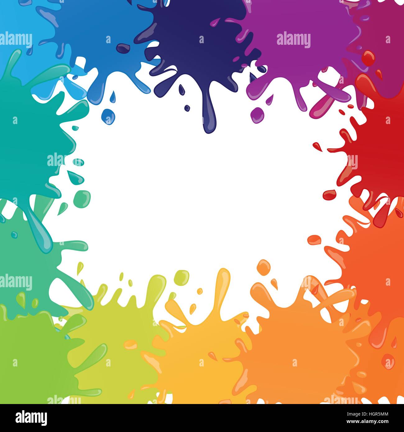 multi color paint splatter icon image vector illustration design Stock ...
