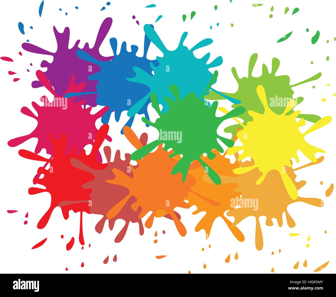 multi color paint splatter icon image vector illustration design Stock ...