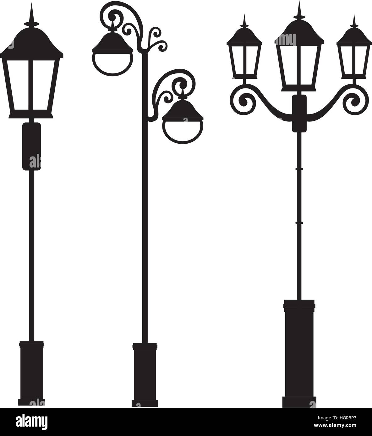 Old gas street lamp Cut Out Stock Images & Pictures - Alamy