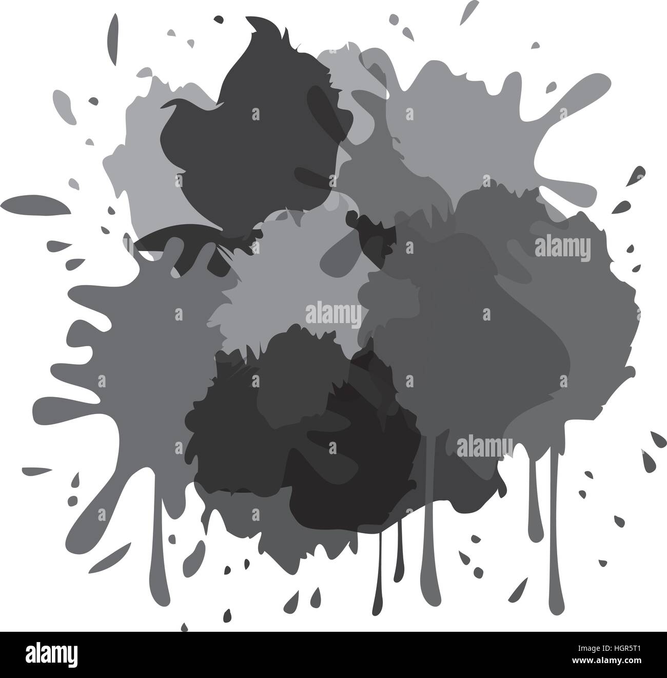 grey tones paint splatter icon image vector illustration design Stock ...