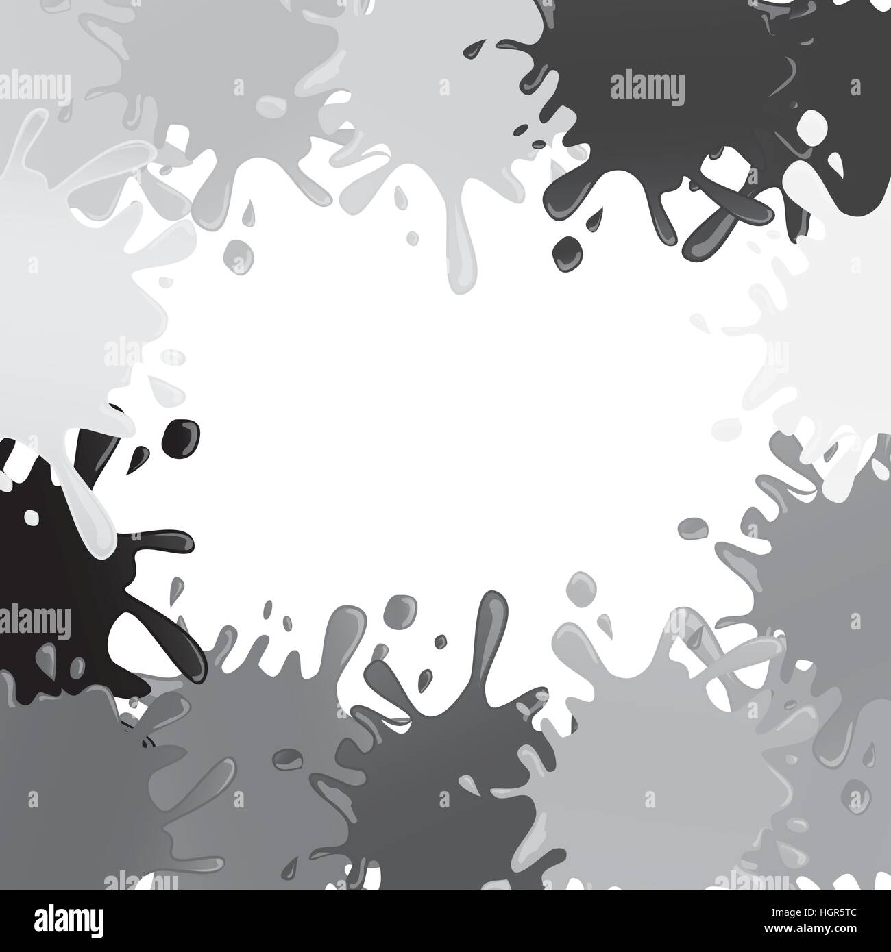 grey tones paint splatter icon image vector illustration design Stock ...