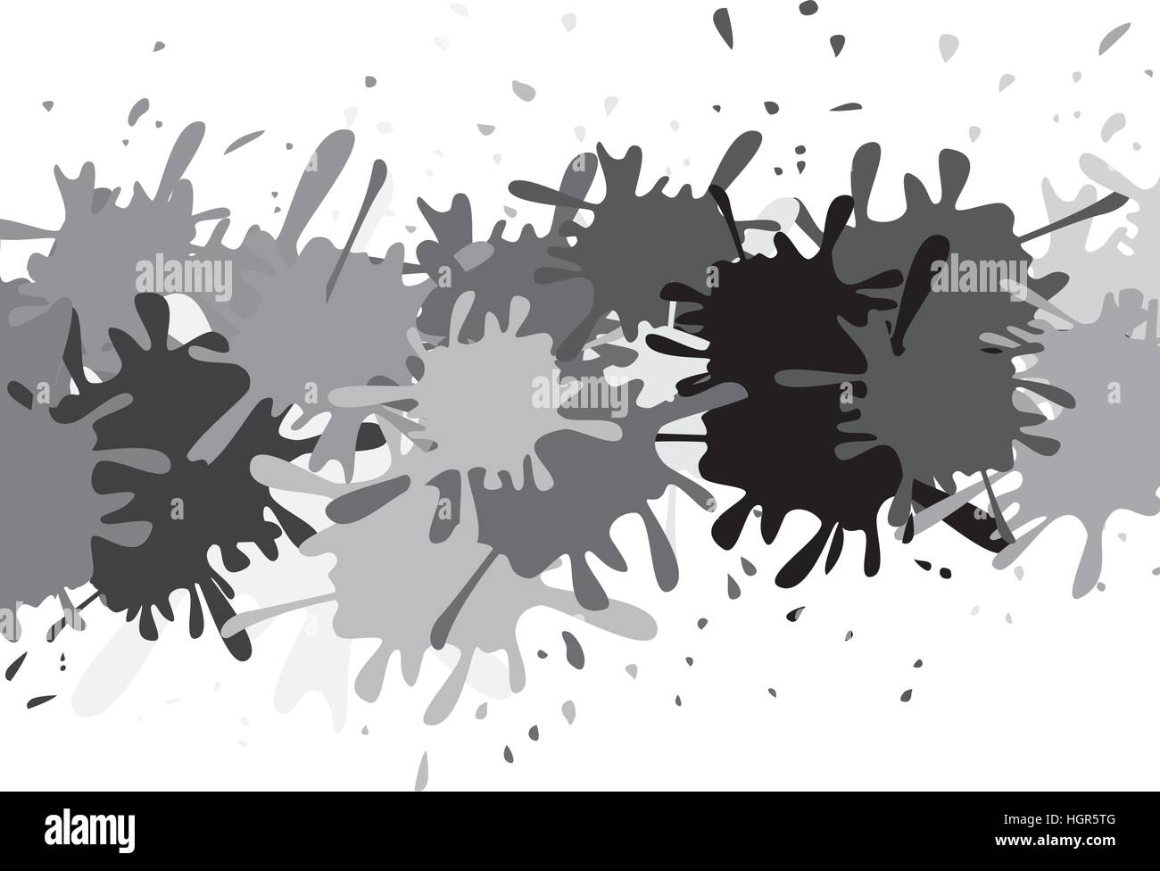 grey tones paint splatter icon image vector illustration design Stock ...