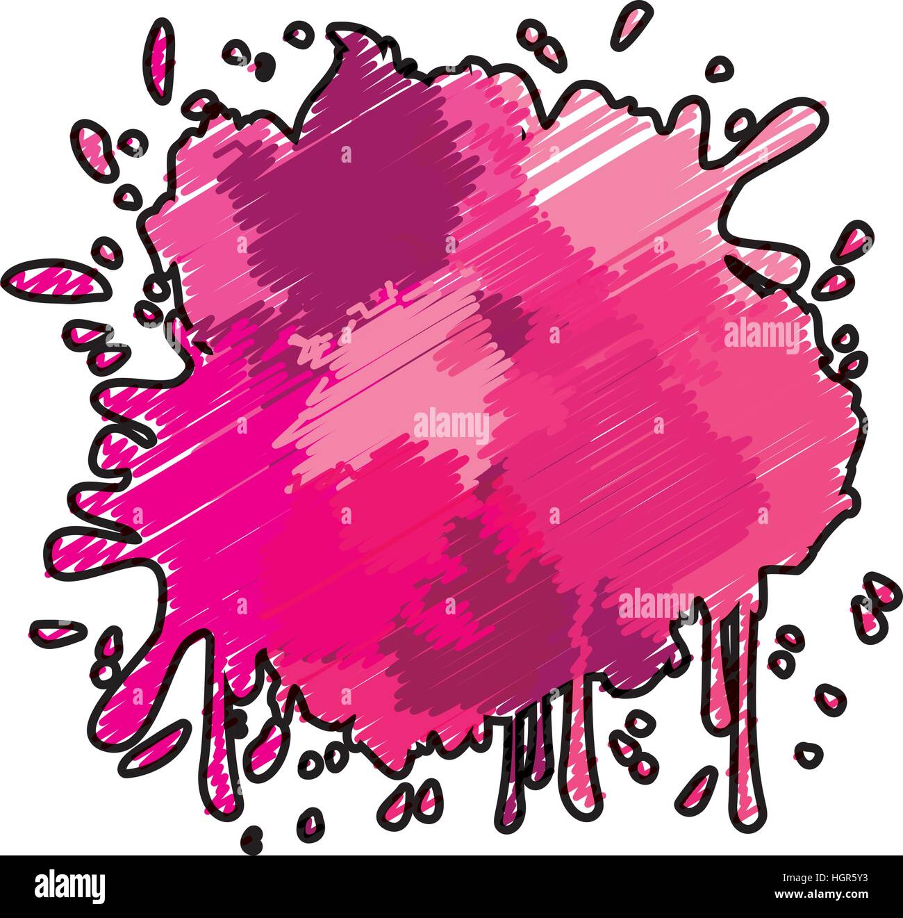 pink paint splash over white background. colorful design. vector ...