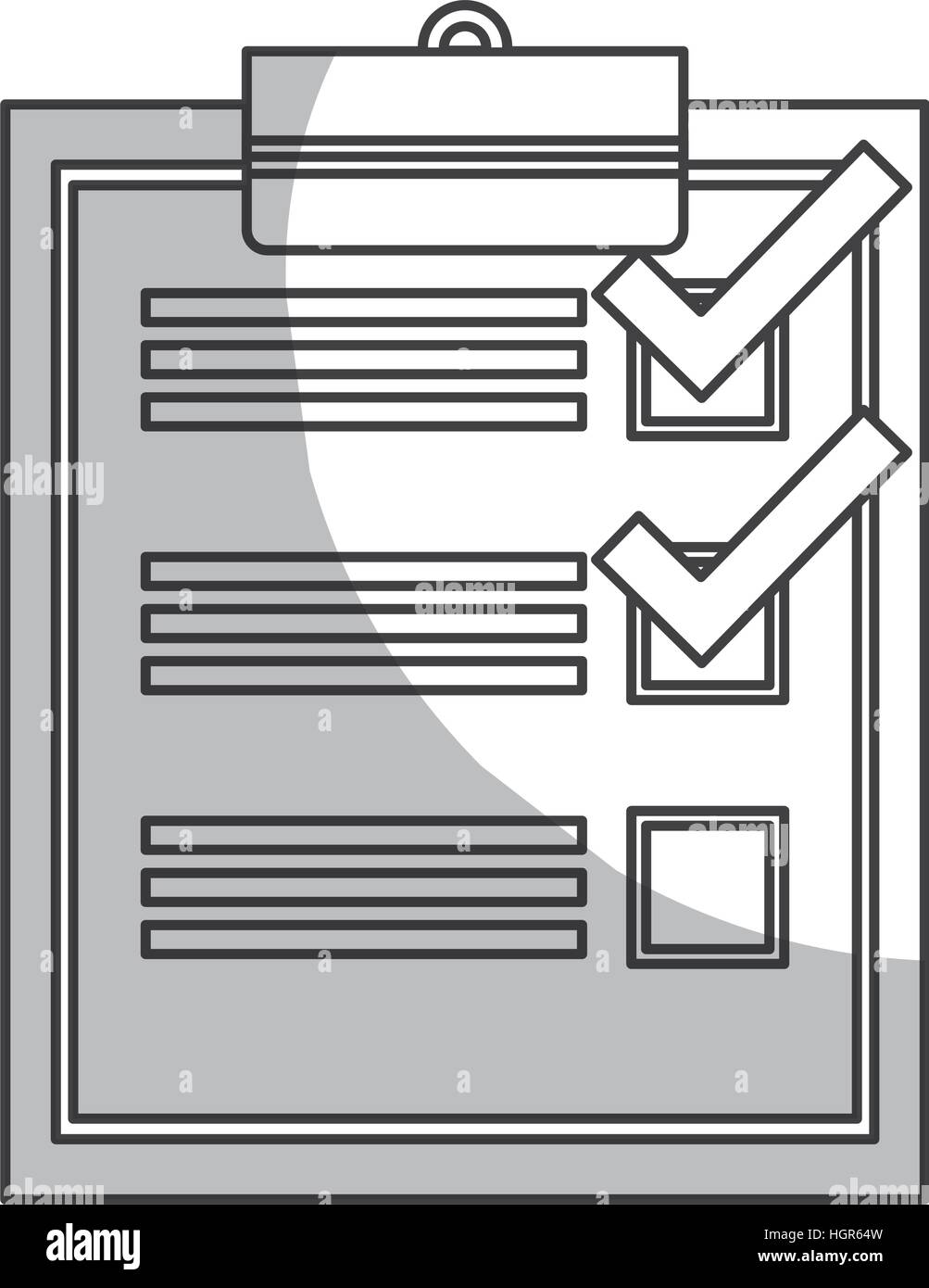 checklist with checkmark icon over white background. vector ...
