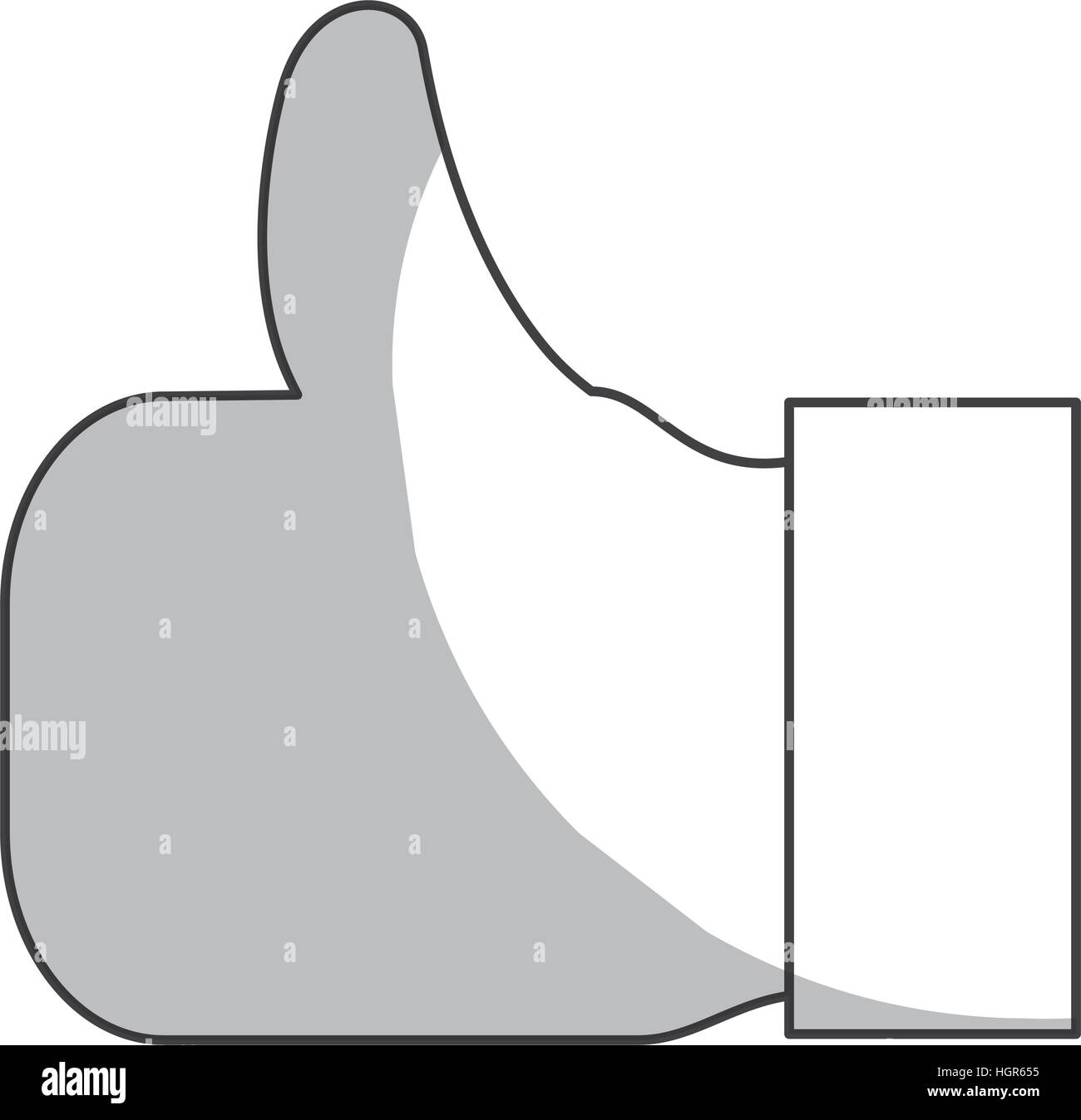 hand with thumb up icon over white background. vector illustration ...