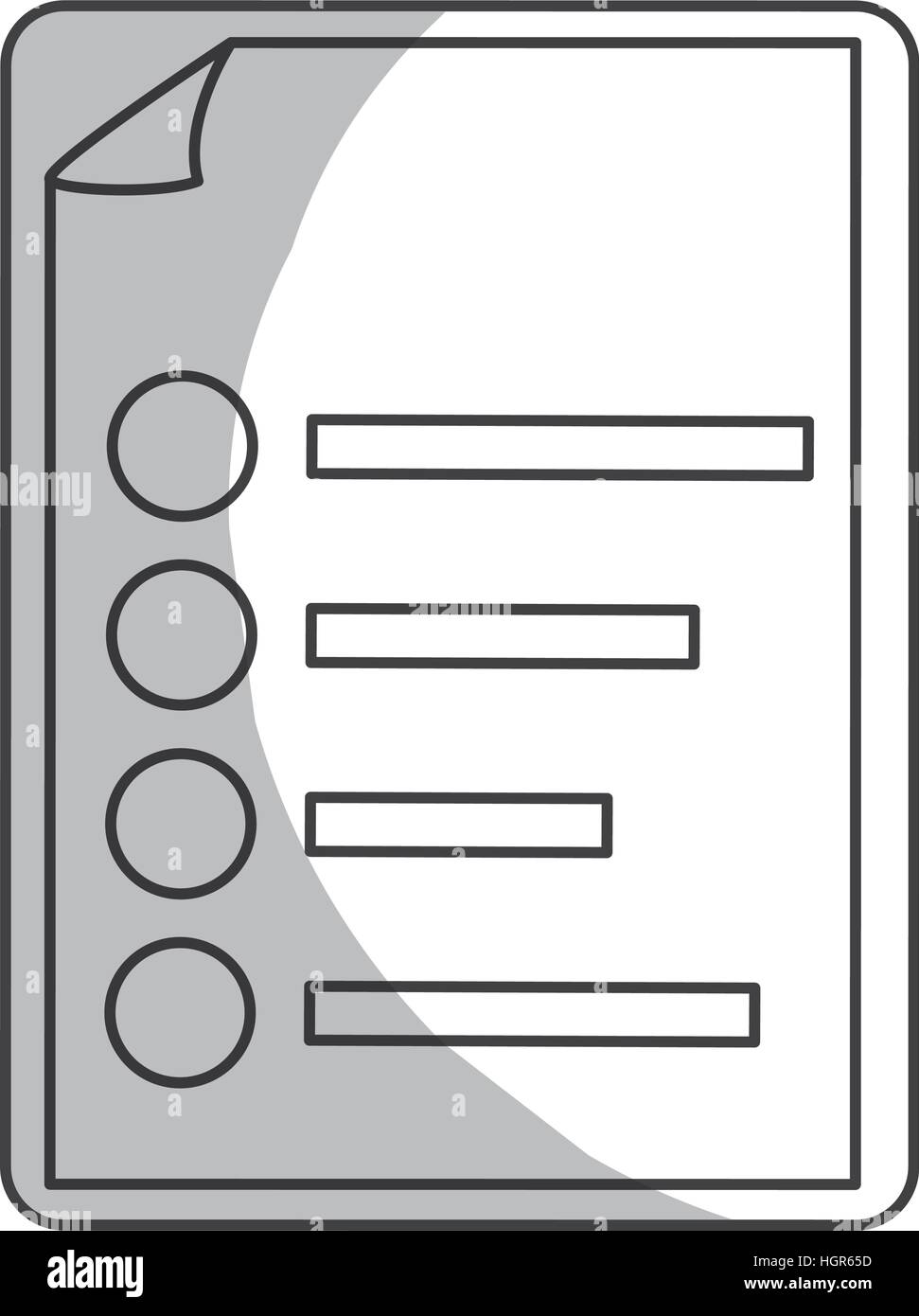 checklist document icon over white background. vector illustration ...