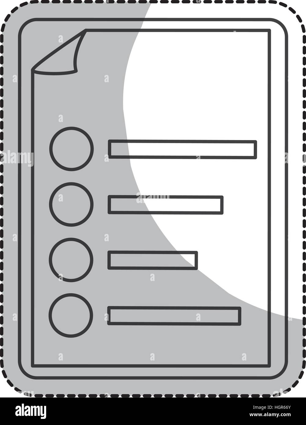 checklist document icon over white background. vector illustration ...