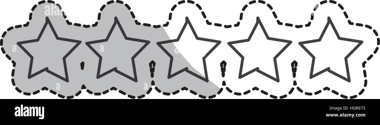 Stars in a line over white background. vector illustration Stock Vector ...