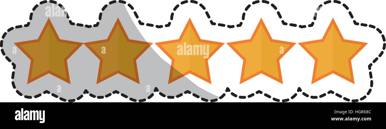 Stars in a line over white background. vector illustration Stock Vector ...