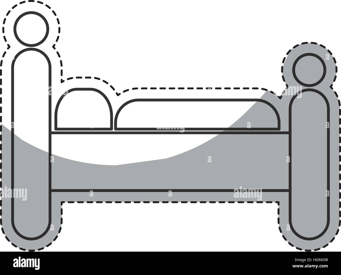 person sleeping pictogram hotel or motel icon image vector illustration ...