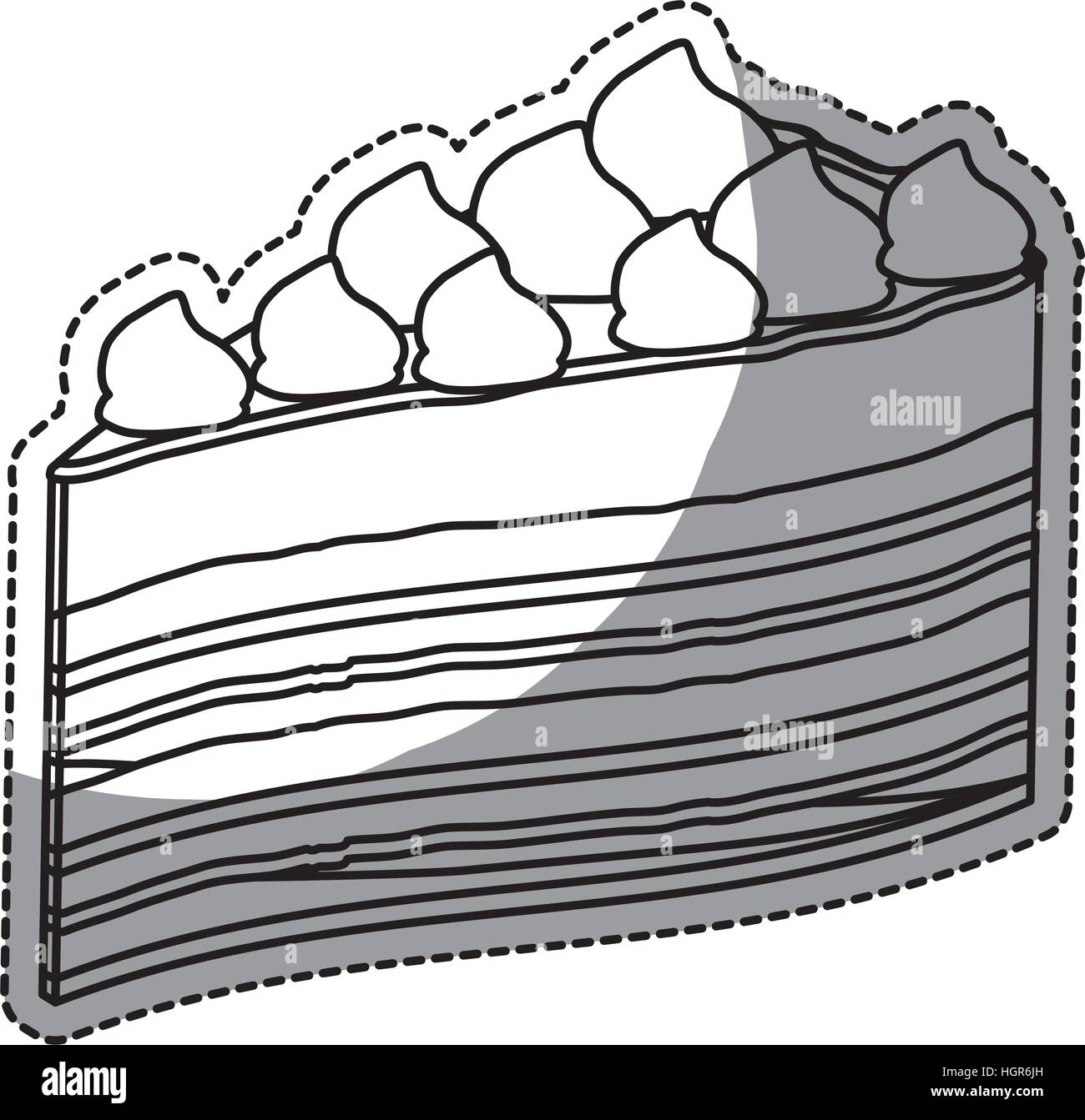 Embellished cake pastry icon image Stock Vector Images - Alamy