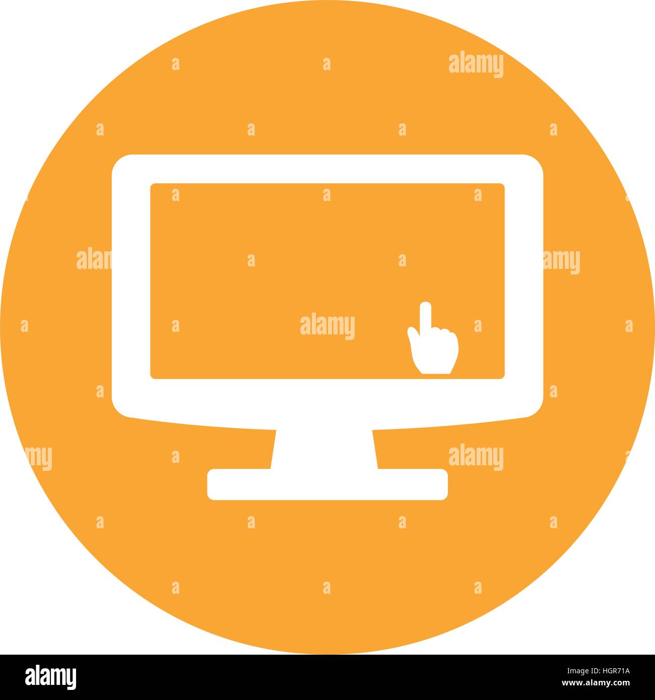 computer and hand pointer icon image vector illustration design Stock ...