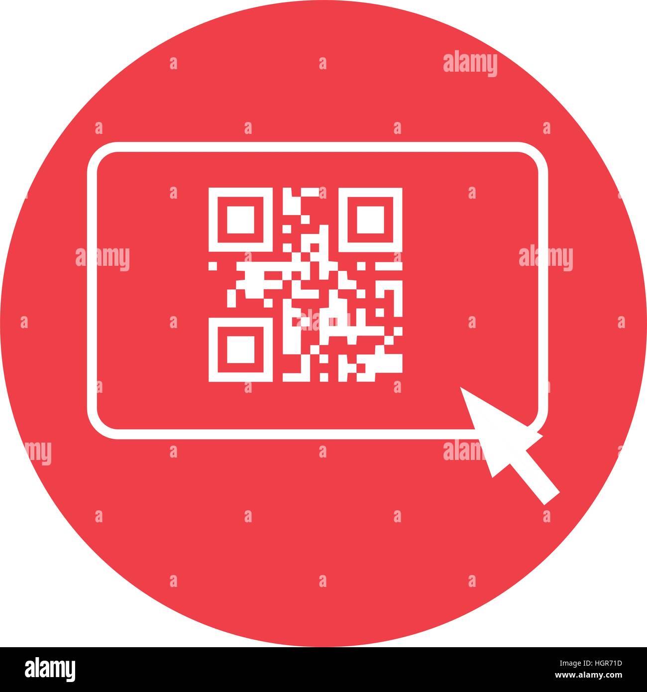 qr code and arrow pointer icon image vector illustration design Stock ...