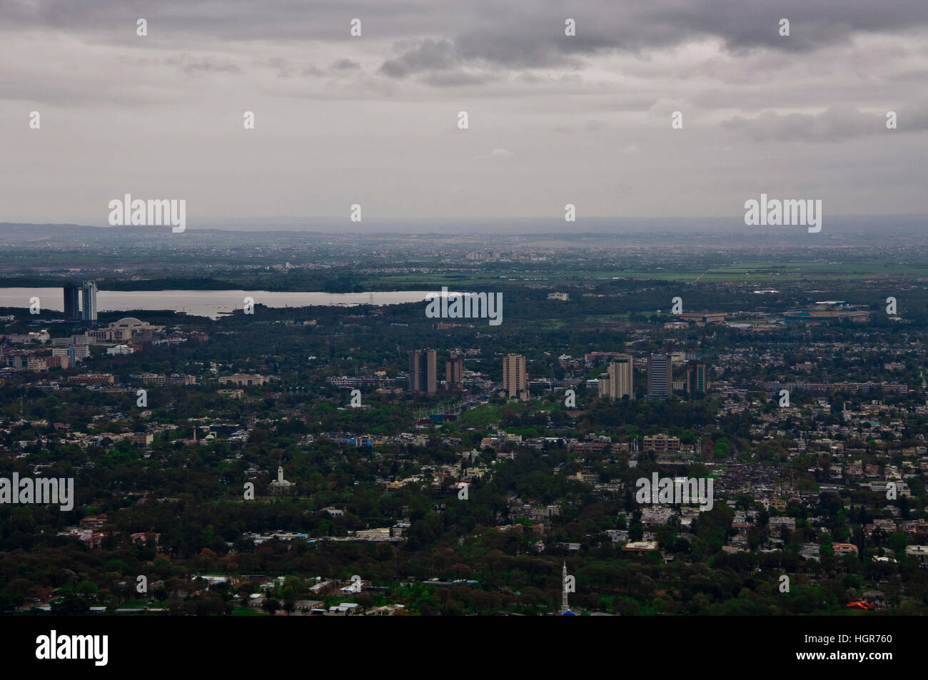 View of the capital city and its surrounding urban and mountains from ...