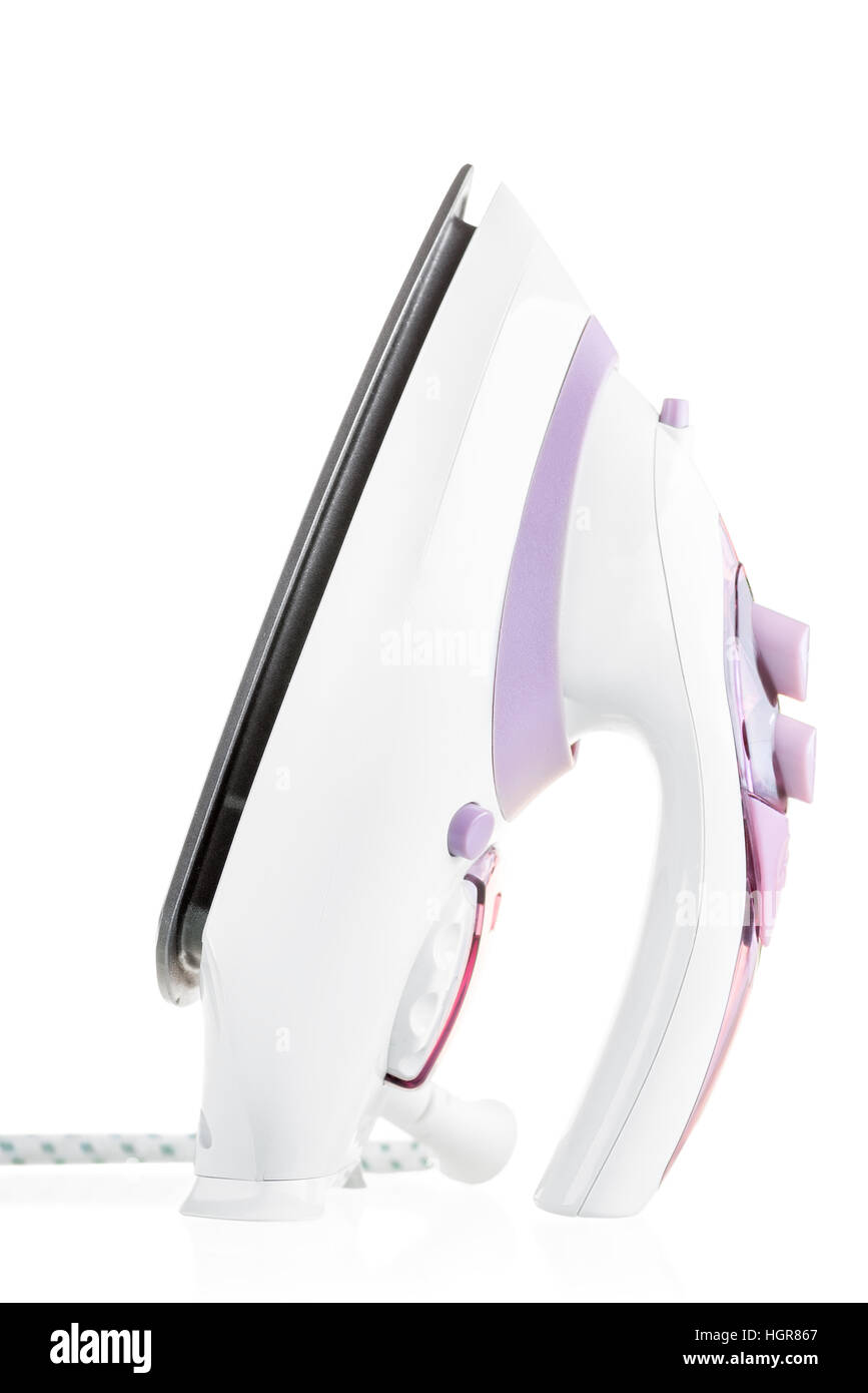 Vertical photo of iron isolated on a white background Stock Photo - Alamy