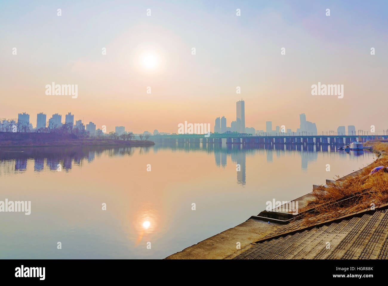 beautiful view of the Han river and buildings Stock Photo - Alamy