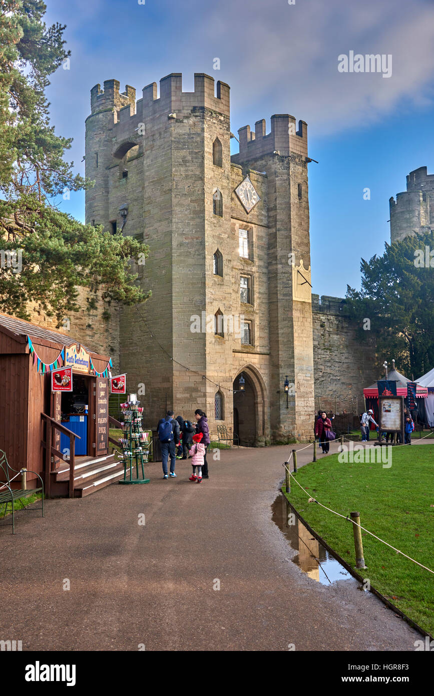 Warwick Castle is a medieval castle developed from an original built by ...