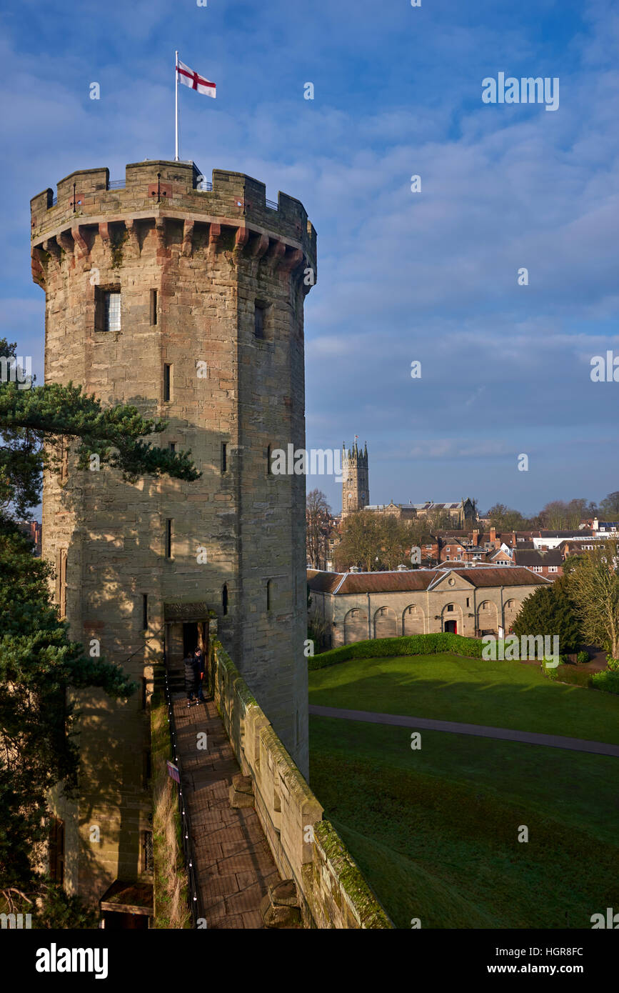 Warwick Castle is a medieval castle developed from an original built by ...