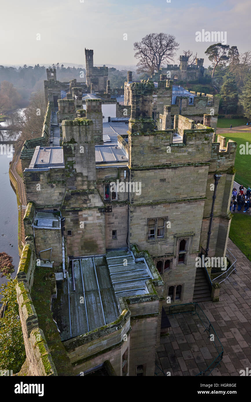 Warwick Castle is a medieval castle developed from an original built by ...