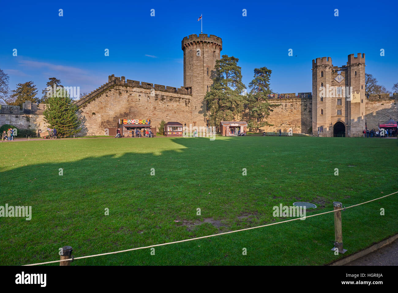 Warwick Castle is a medieval castle developed from an original built by ...