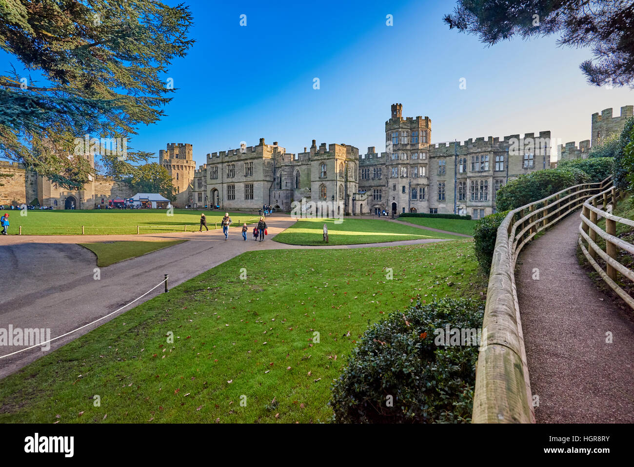 Warwick Castle is a medieval castle developed from an original built by ...