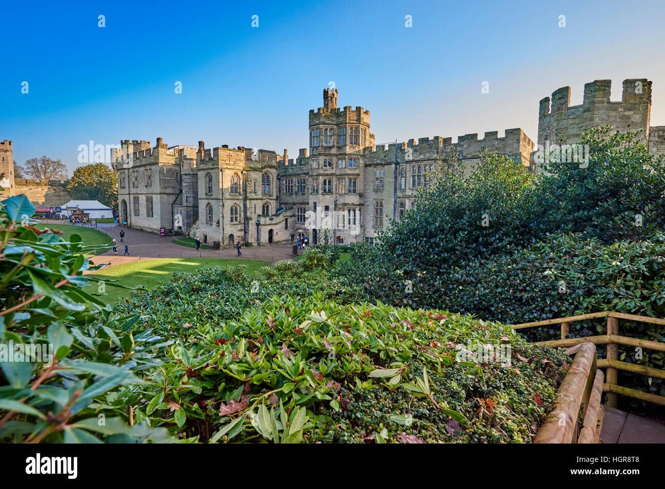 Warwick Castle is a medieval castle developed from an original built by ...