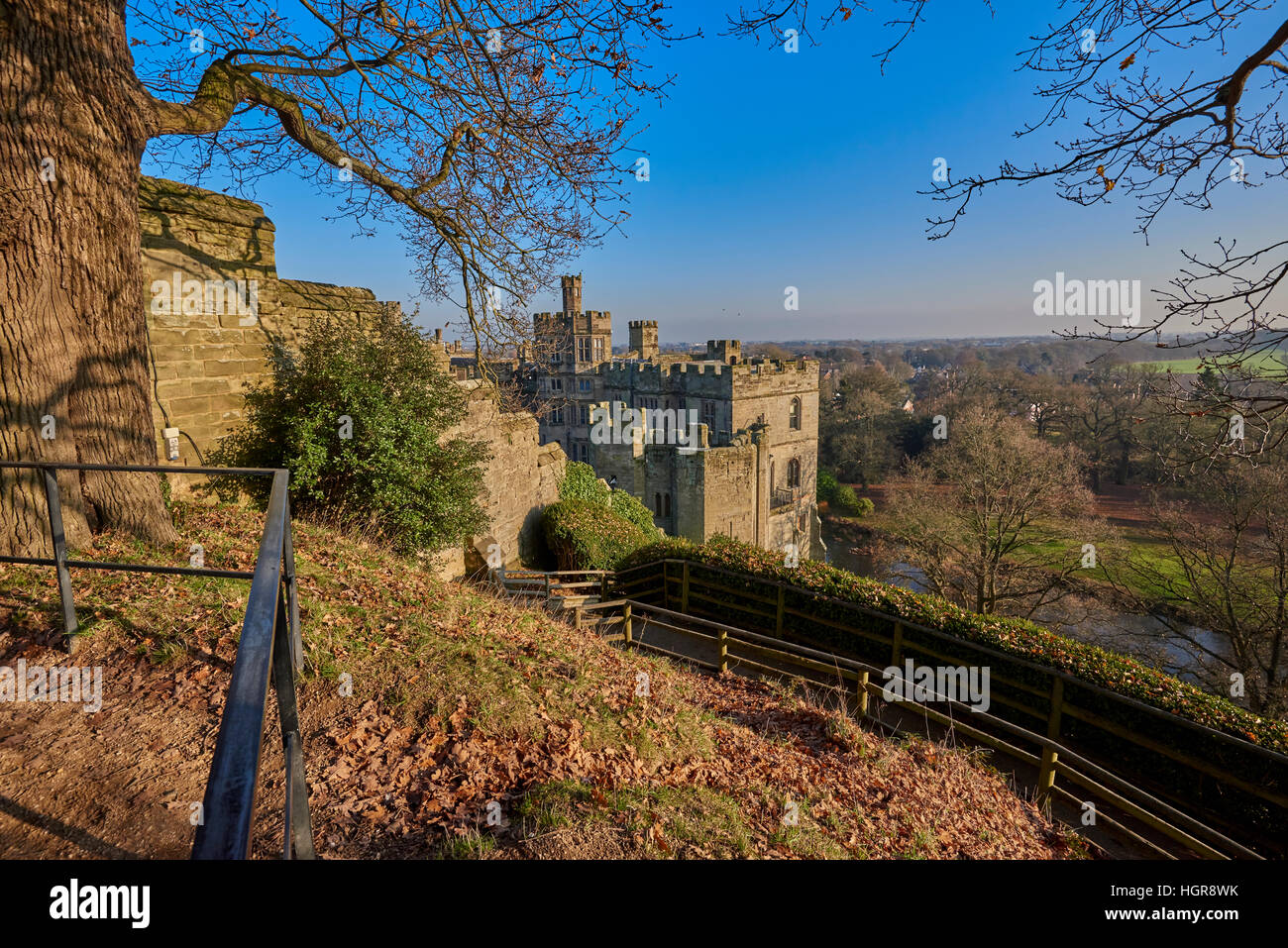 Warwick Castle is a medieval castle developed from an original built by ...