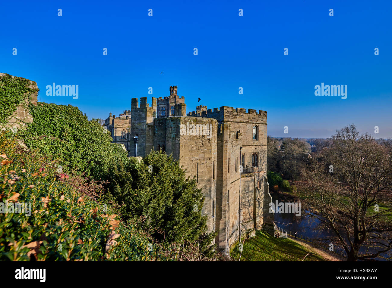 Warwick Castle is a medieval castle developed from an original built by ...