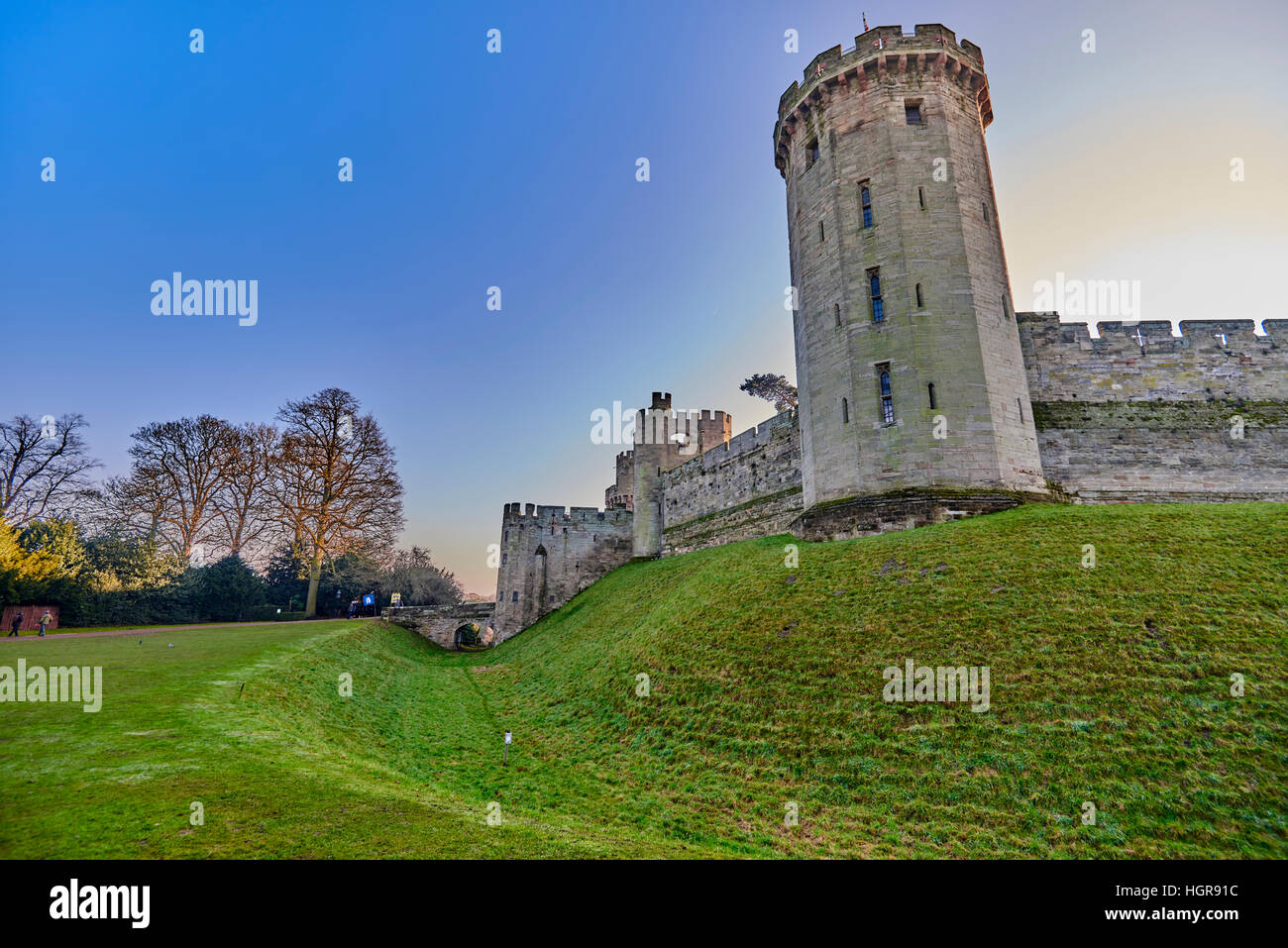Warwick Castle is a medieval castle developed from an original built by ...