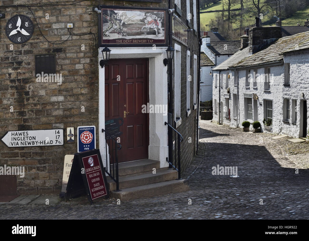George & Dragon public house, Main Street, Dent village, Yorkshire ...