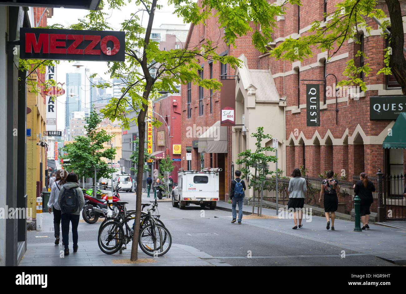 Little bourke street melbourne hi-res stock photography and images - Alamy