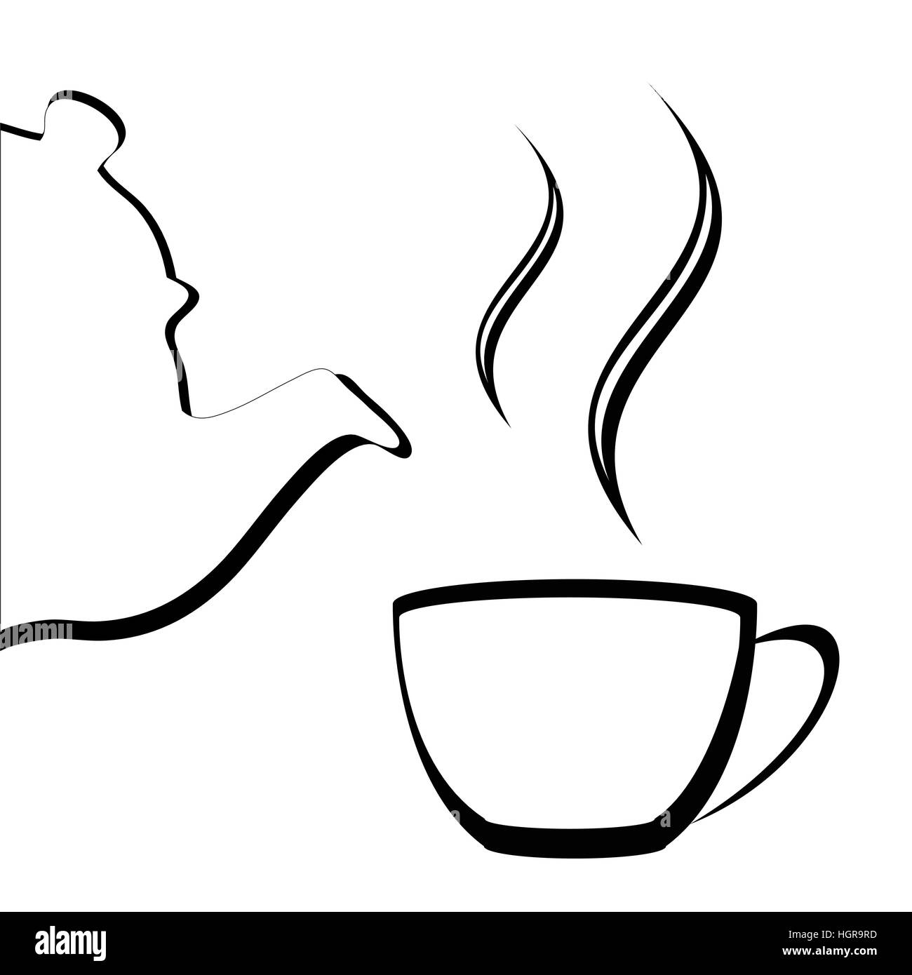 Tea teapot kettle cartoon Stock Vector Images - Alamy