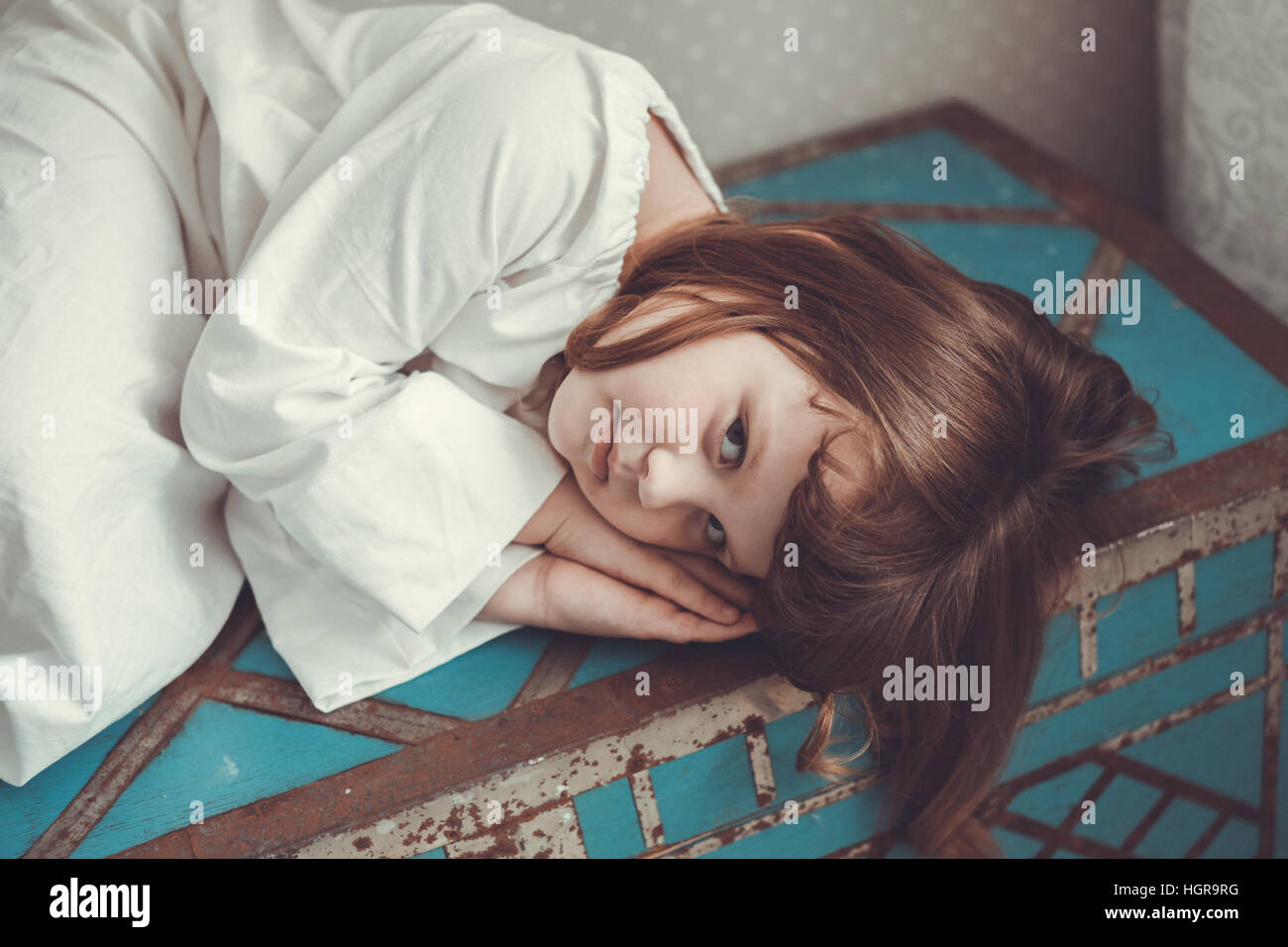 Kid face retro hi-res stock photography and images - Alamy