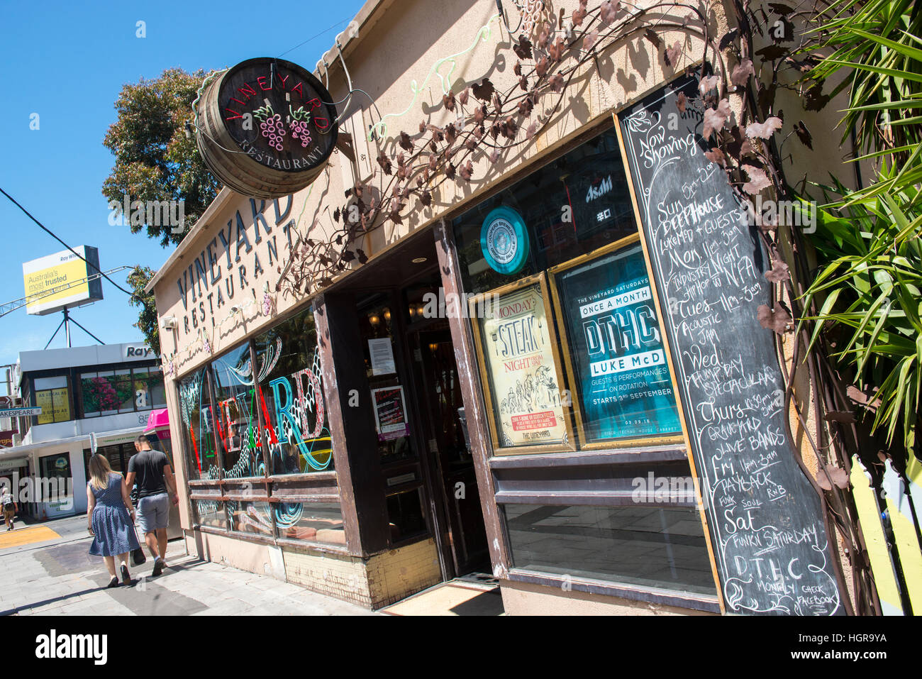 Australian cuisine restaurant menu hi-res stock photography and images ...