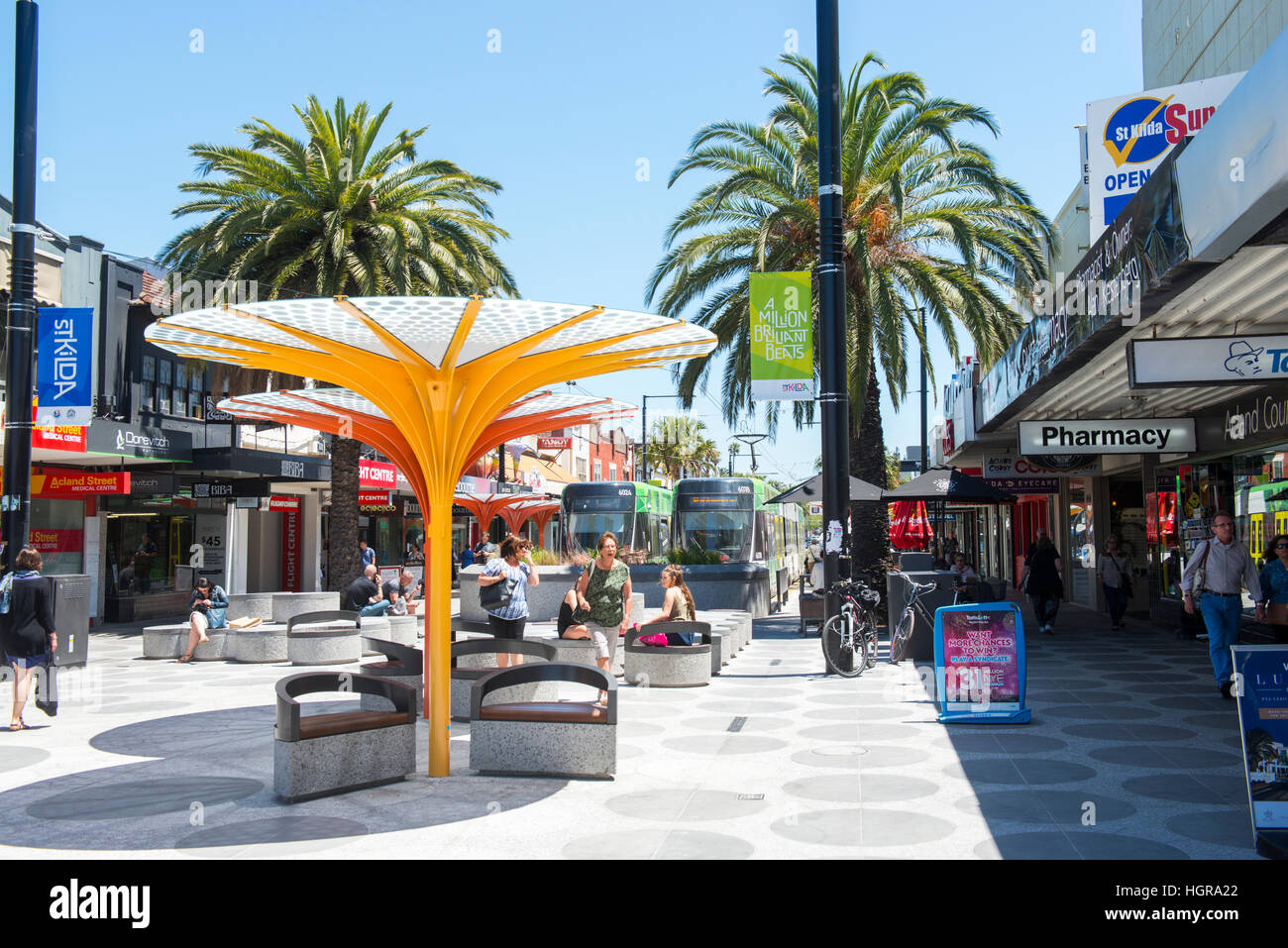 Acland Street in St Kilda, Melbourne Victoria Australia Stock Photo - Alamy