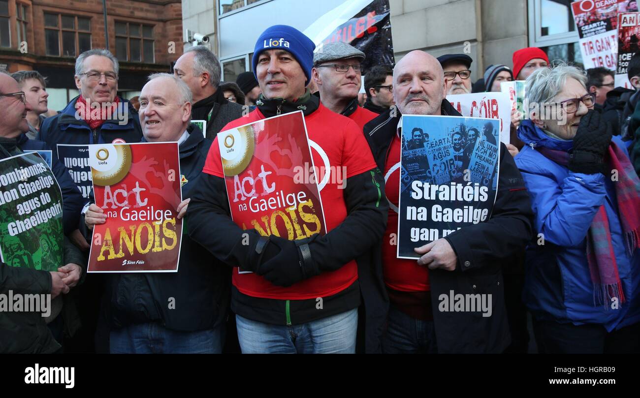 An Dream Dearg, a network of Irish language activists protest against ...
