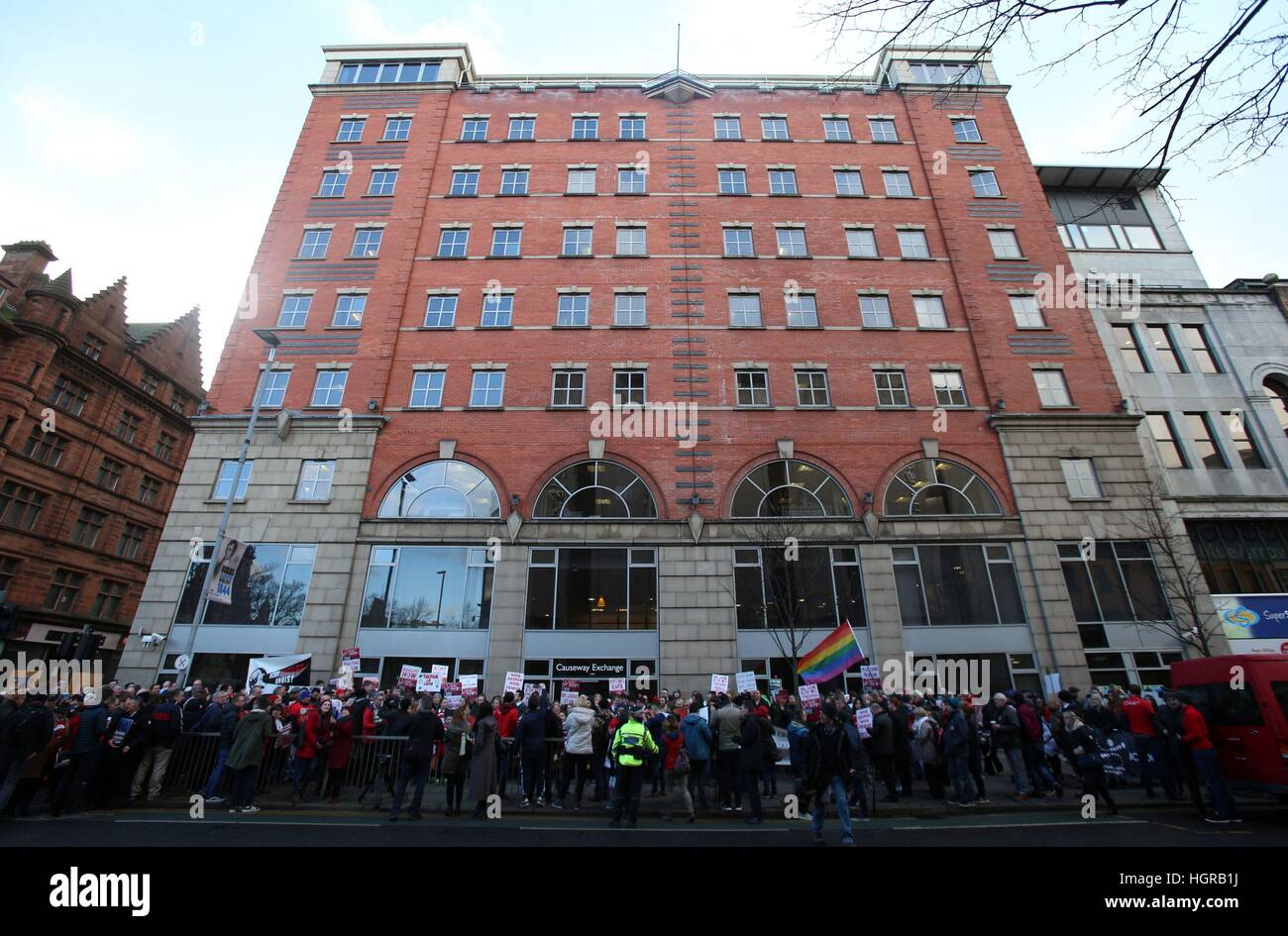An Dream Dearg, a network of Irish language activists protest against ...