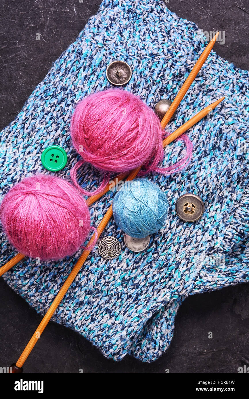 Yarn needle knit set hi-res stock photography and images - Alamy