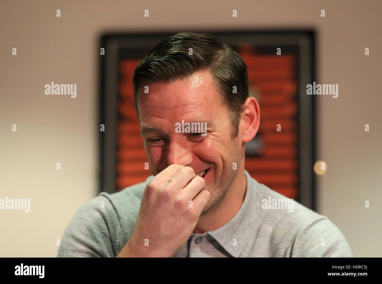Notts County manager Kevin Nolan during a press conference at Meadow ...