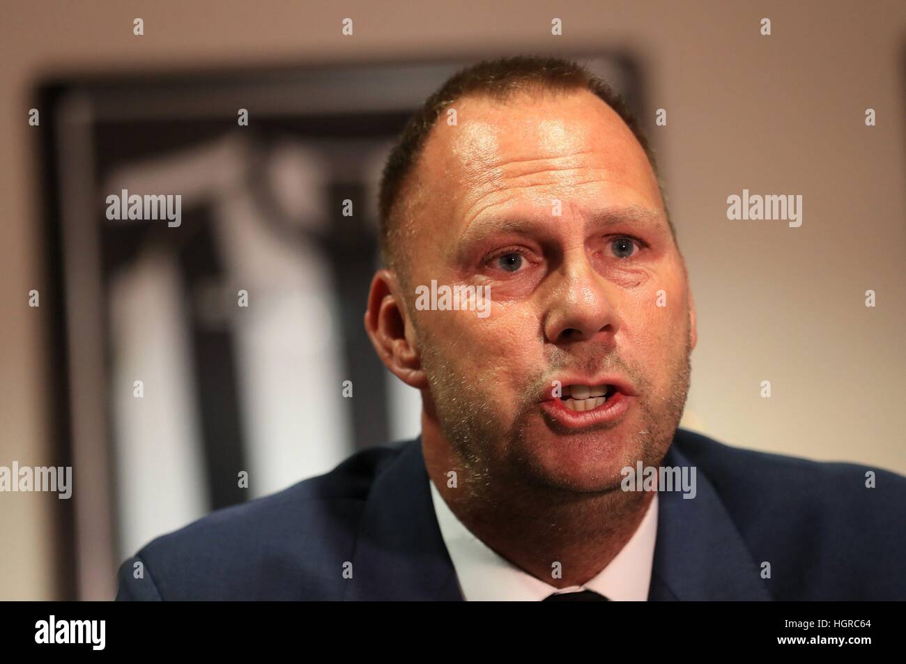 New Notts County Chairman and Owner Alan Hardy during a press ...