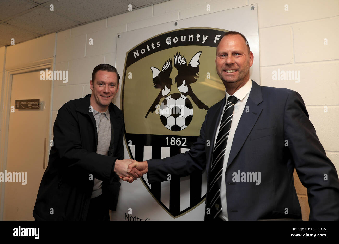 New Notts County Chairman and Owner, Alan Hardy (right) and manager ...