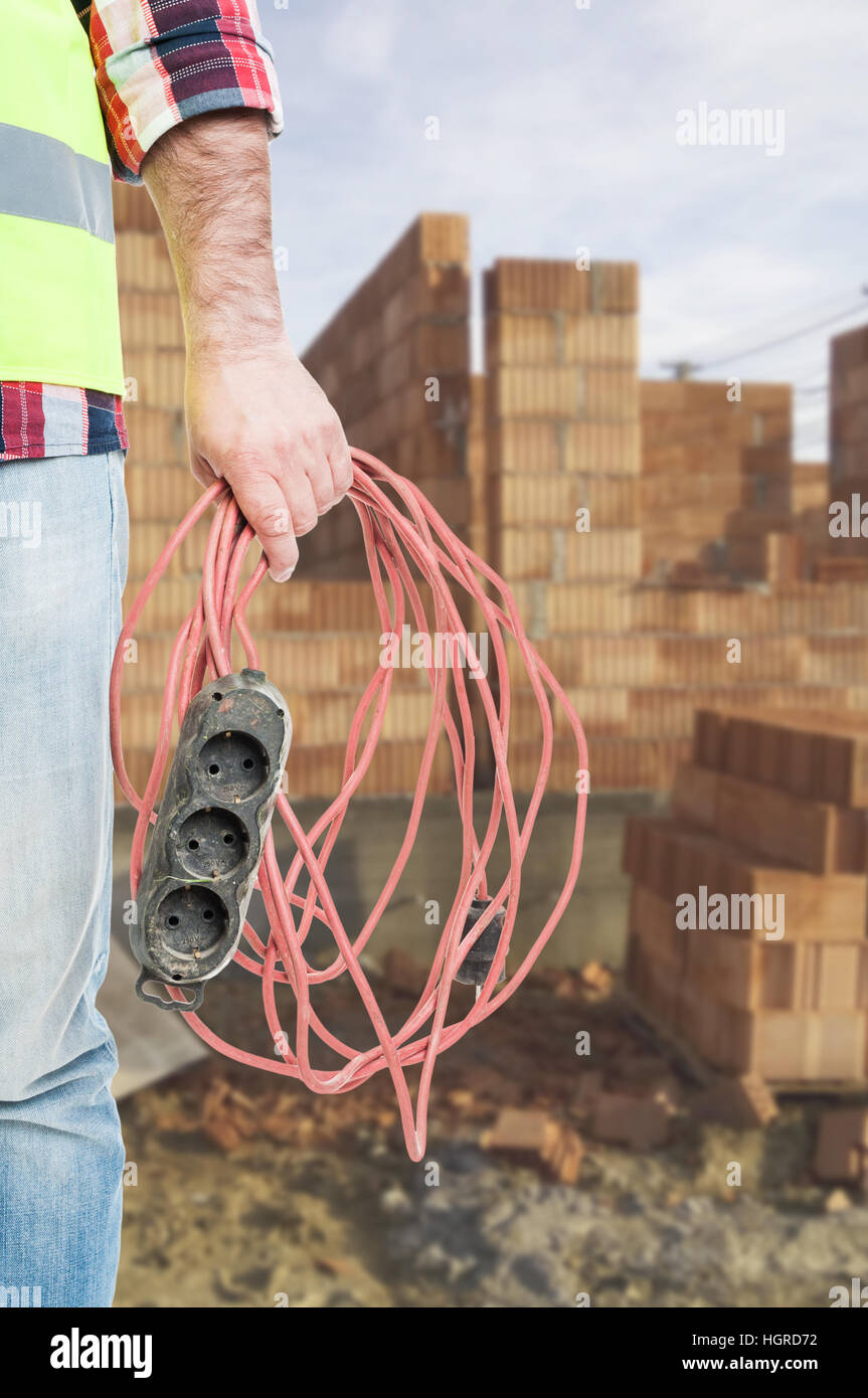 Extension Cord Construction Site Stock Photos & Extension Cord ...