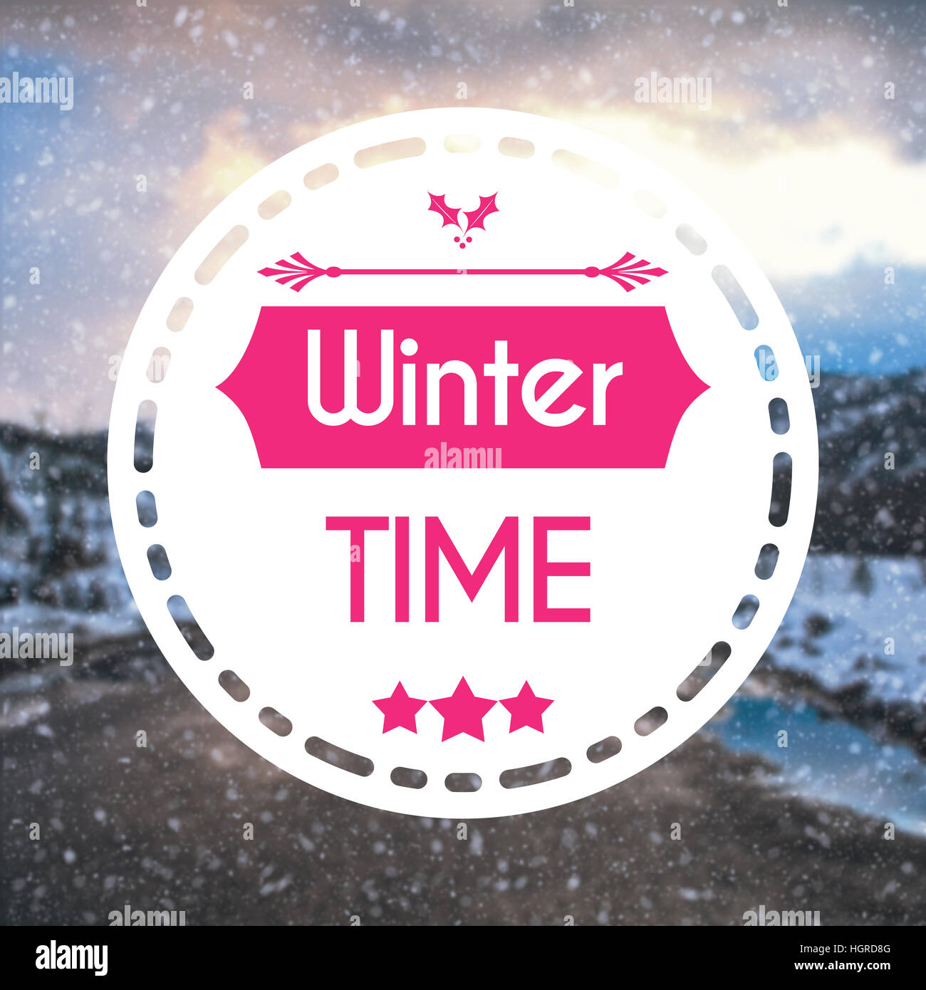 Motivational quote or message with winter time design as christmas ...