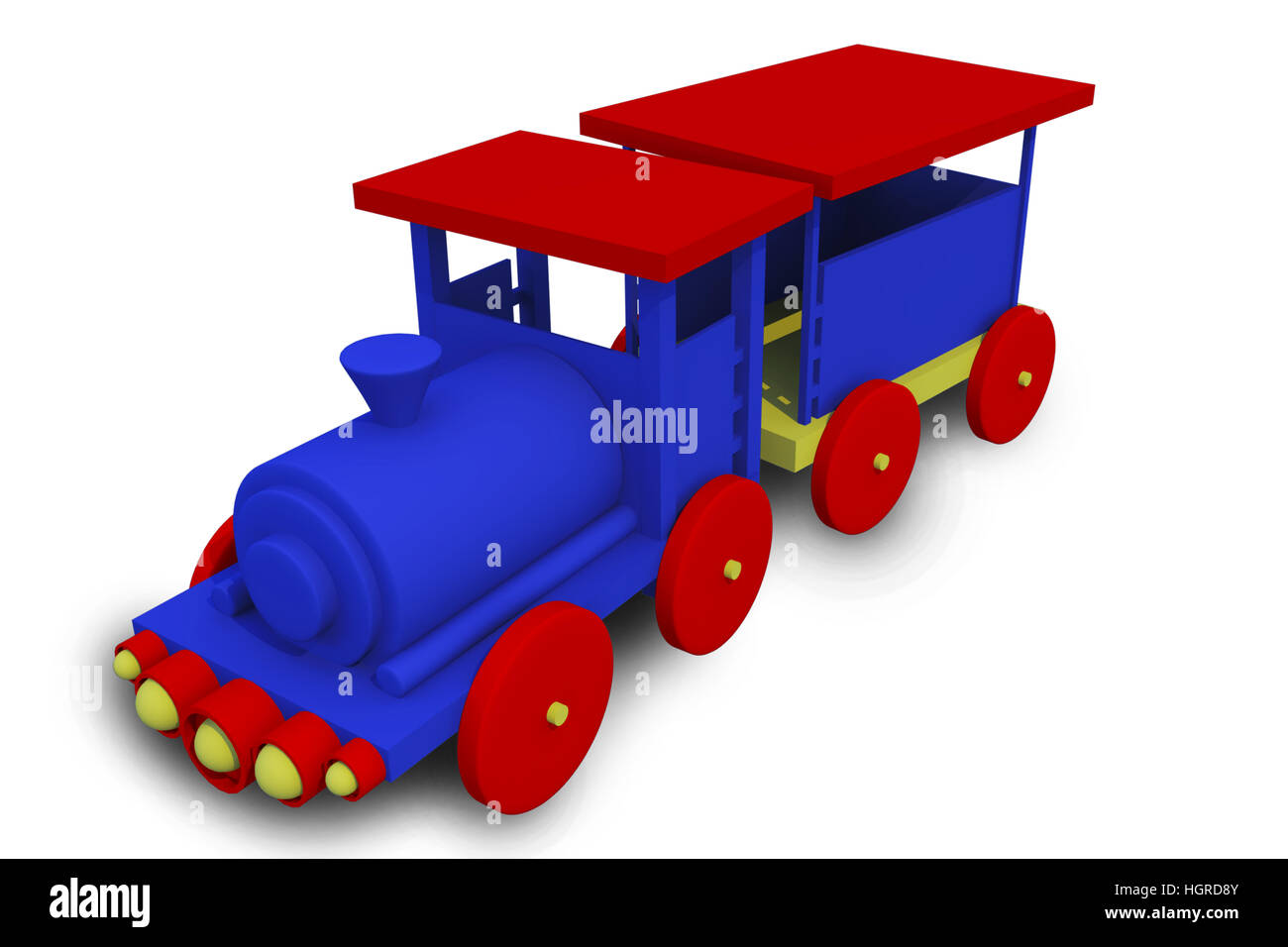 Toy yellow locomotive hi-res stock photography and images - Alamy