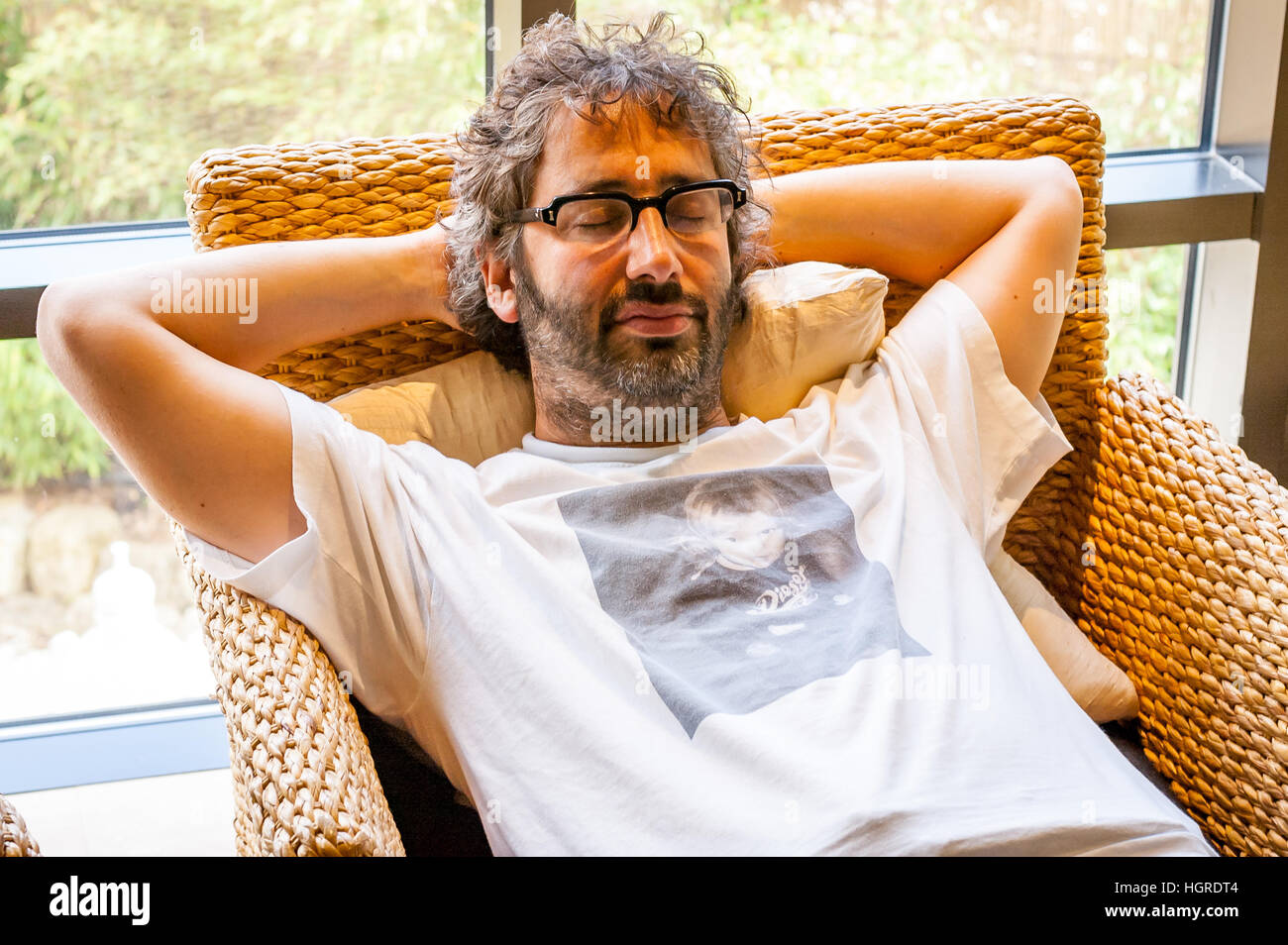 Actor, comedian and writer David Baddiel, at SenSpa, in the New Forest ...
