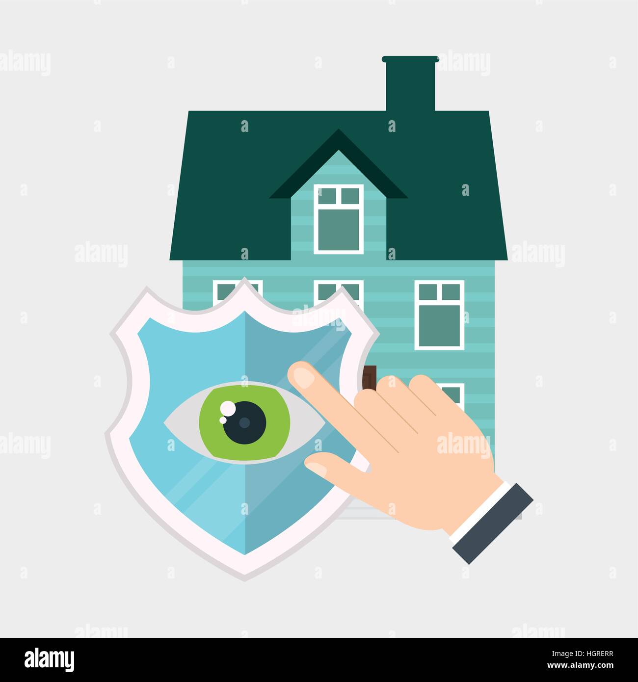 home security shield protection house vector illustration eps 10 Stock ...