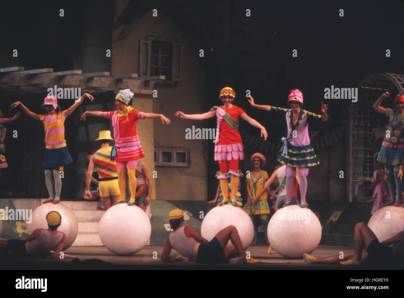 Busby Berkeley dancing girls during rehearsal for the 1971 production ...
