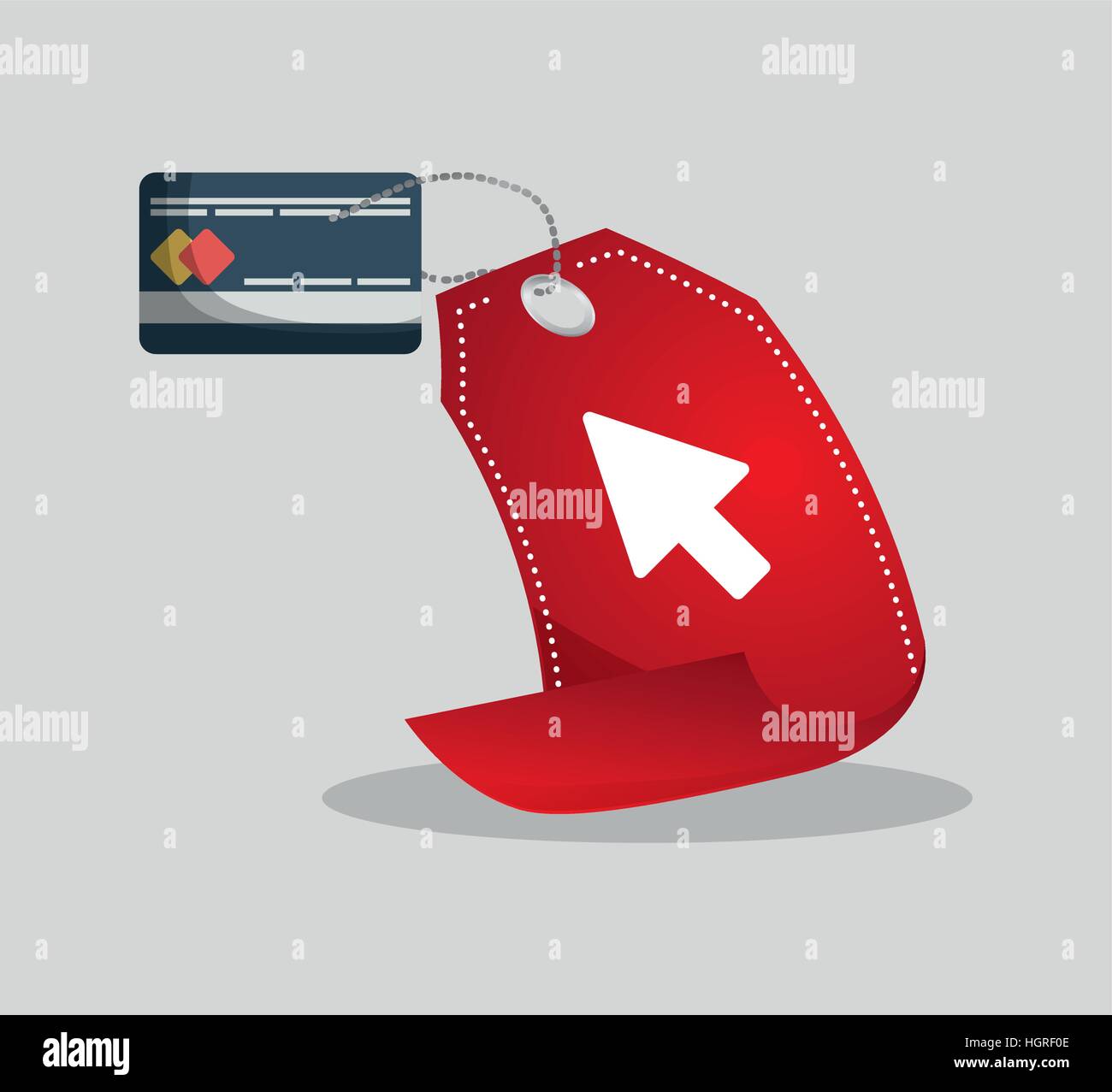 credit card tag price shopping online concept vector illustration eps ...