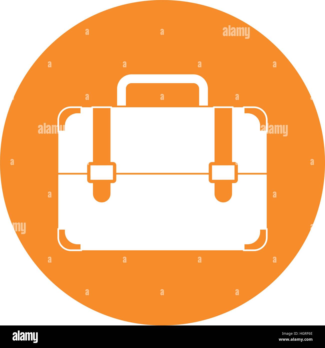 portfolio suitcase travel business yellow circle vector illustration ...
