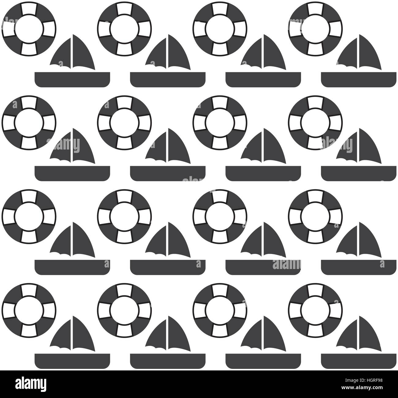 life buoy ship seamless pattern design vector illustration eps 10 Stock ...